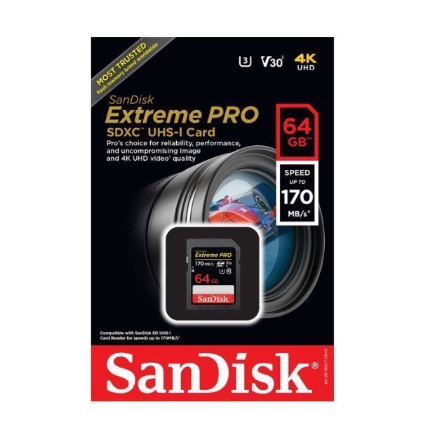 SanDisk Extreme Pro 64GB SDXC 170 MB/S UHS-I Memory Card - BaduDeal