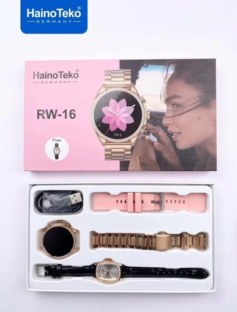 HainoTeko RW-16 Ladies Stone Round Smart Watch - BaduDeal